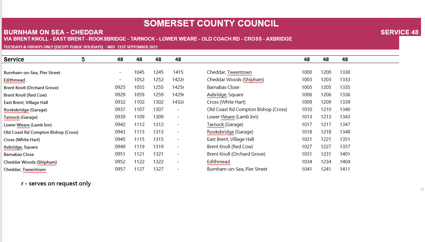 New bus service linking Burnham-on-Sea to Cheddar launches today ...